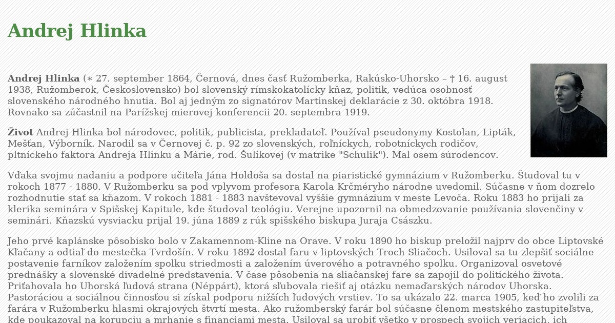 Andrej Hlinka - ε epsilon