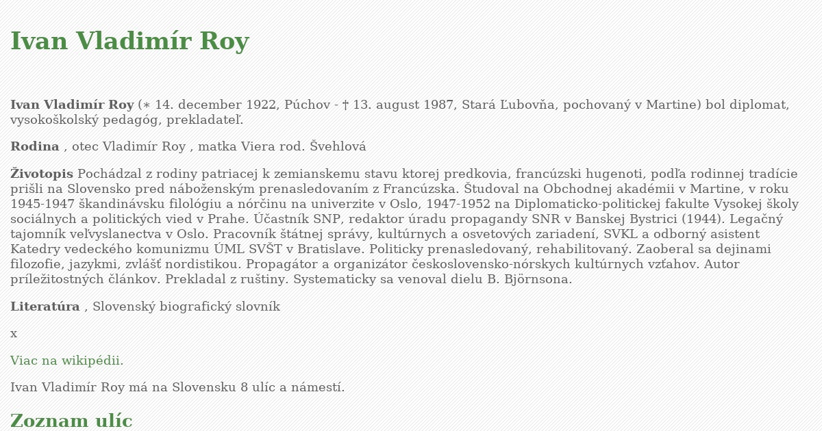 Ivan Vladimír Roy - ε epsilon