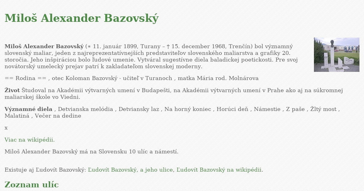 Miloš Alexander Bazovský - ε epsilon