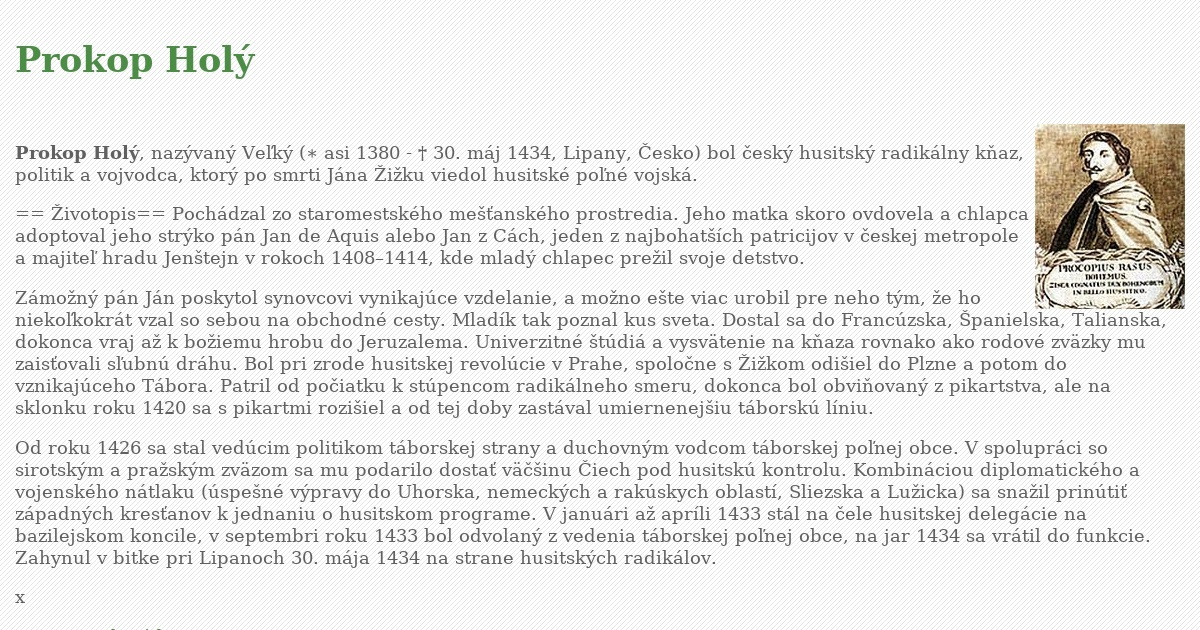 Prokop Holý - ε epsilon